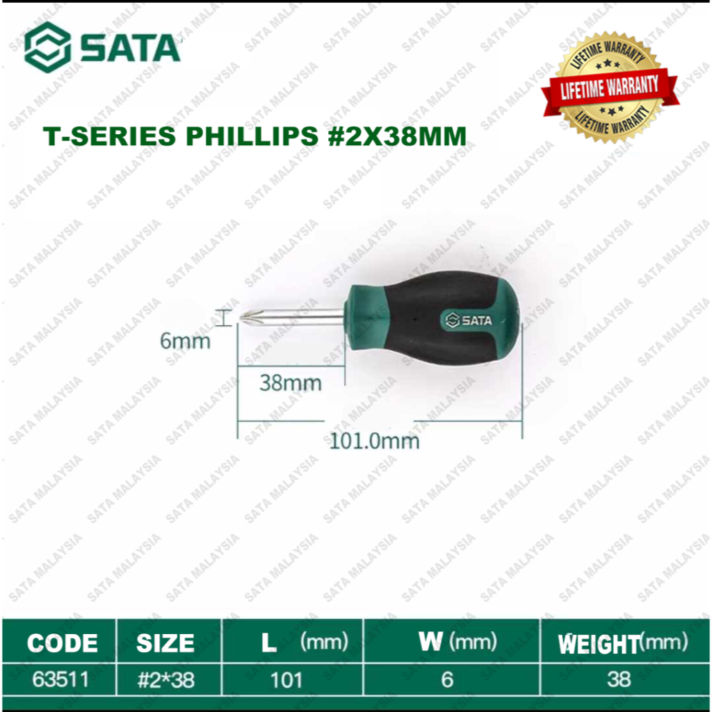 SATA A & T-Series Mini Size Screwdriver Philips Screwdriver Slotted ...