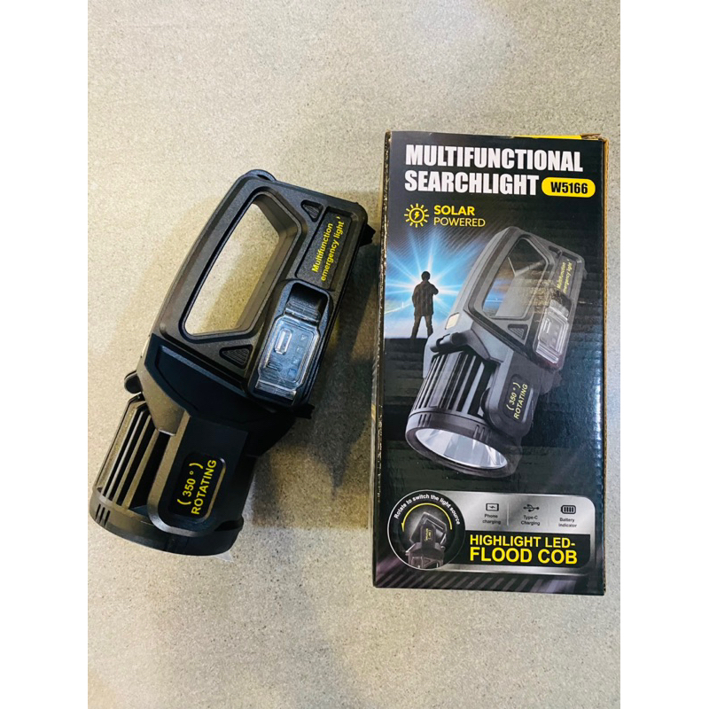 W5166 Multifunctional Searchlight Solar Powered Highlight Led Flood Cob ...