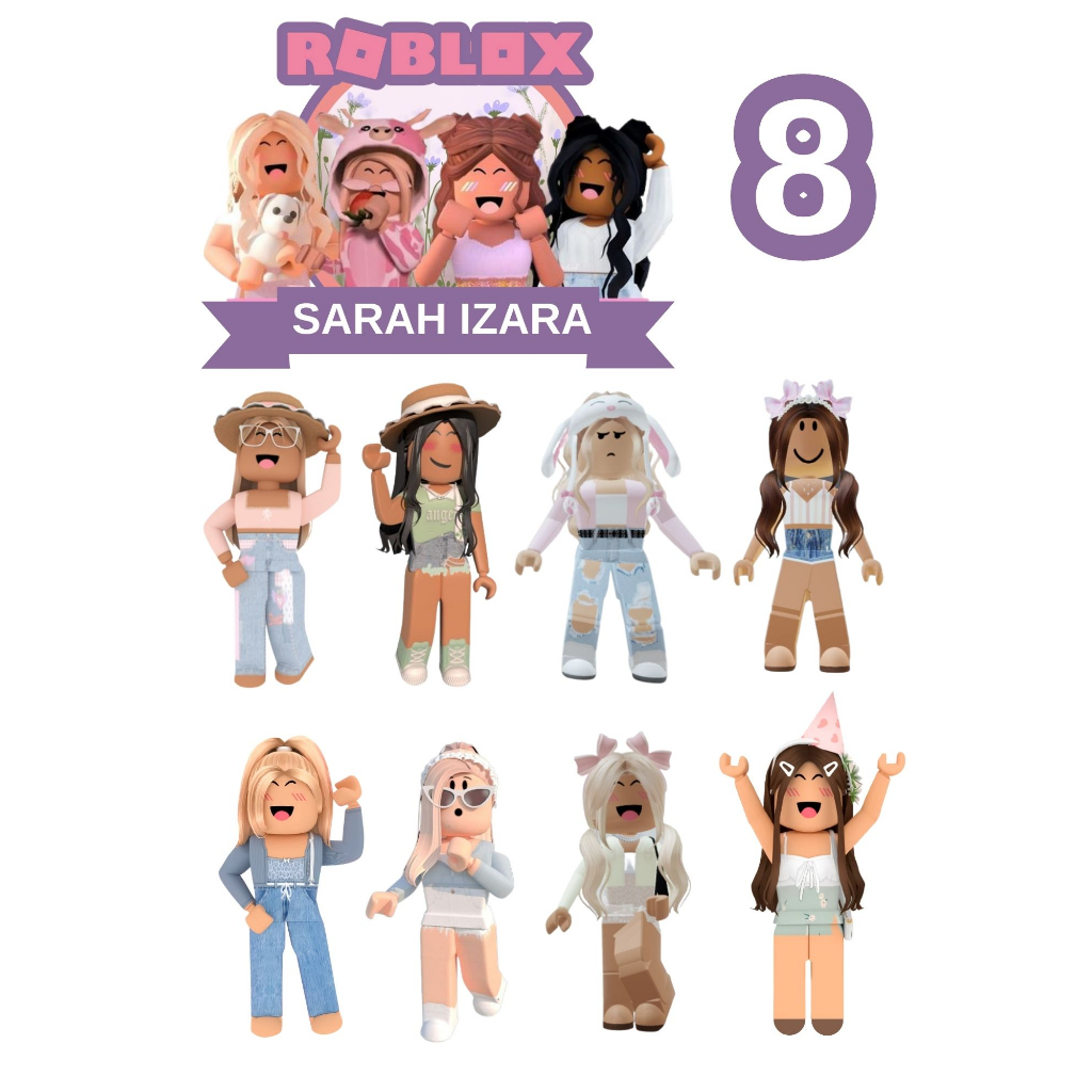 Roblox Girl Game Custom Topper Birthday Cake | Shopee Malaysia