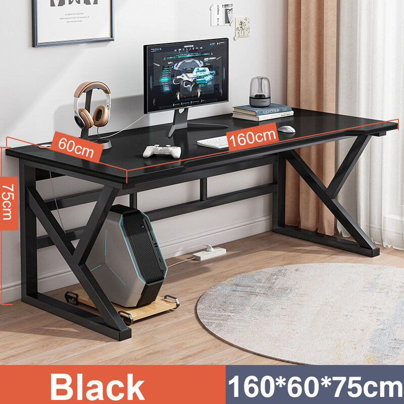 LI|160CM Gaming Table meja belajar Computer Table Office desk Carbon ...