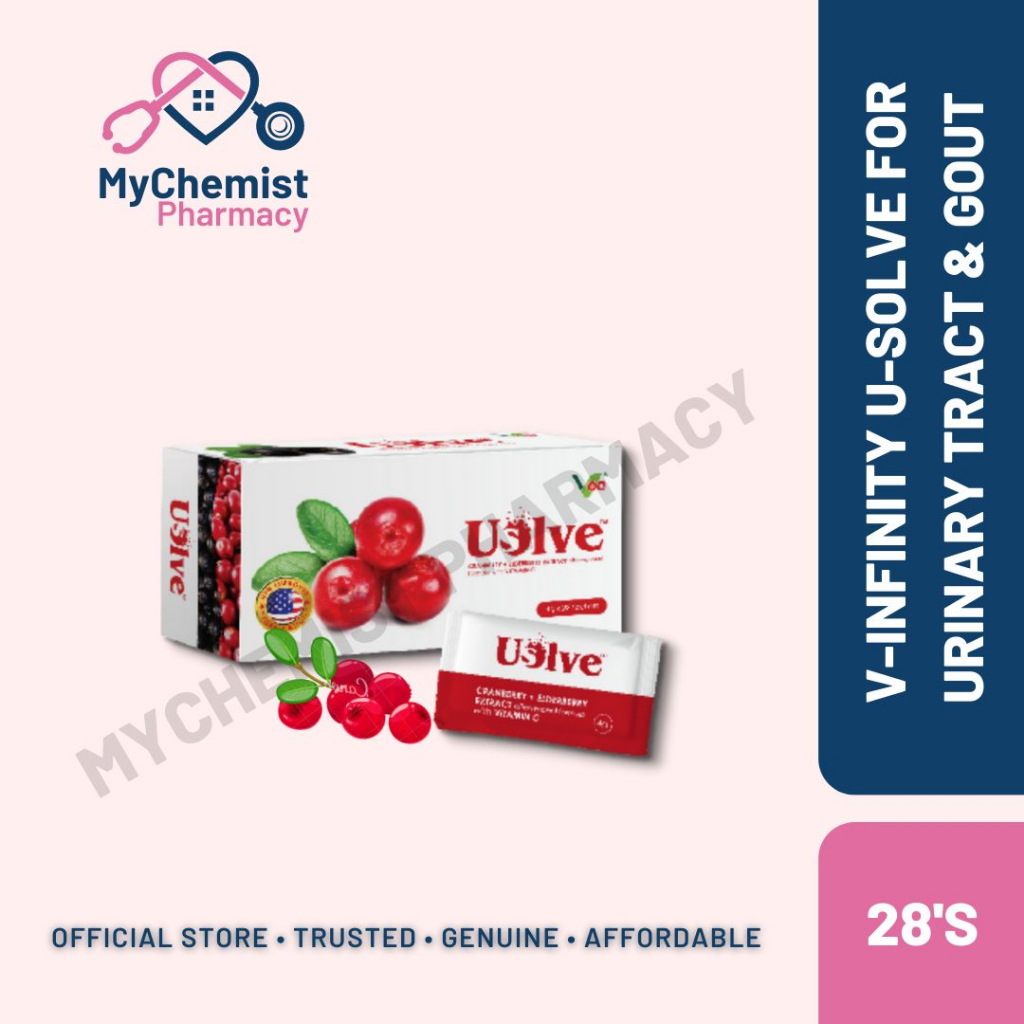 V-Infinity U-Solve 4gm x 28's Sac - Gout Attack & Jangkitan Saluran Kencing | Shopee Malaysia