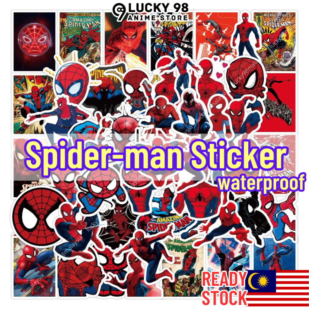 Spiderman Sticker Cute Kids Toys Label Decals Stiker Spider-Man ...
