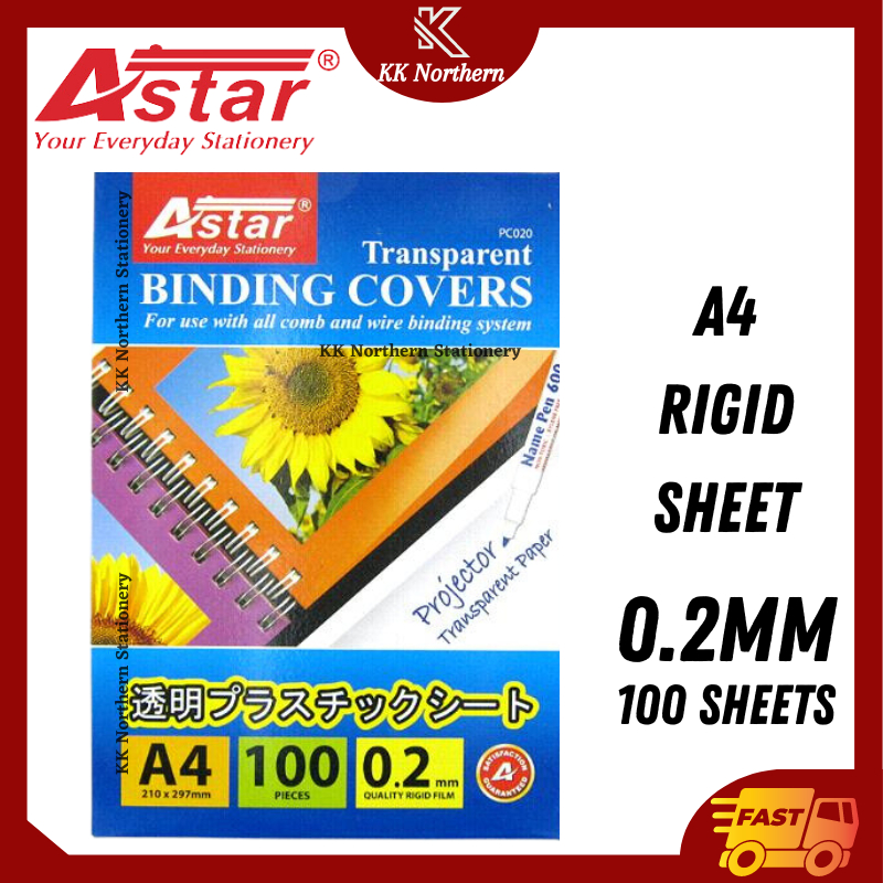 A4 PVC Paper Cover Rigid Sheet A4 Transparent Binding Plastic Cover ...