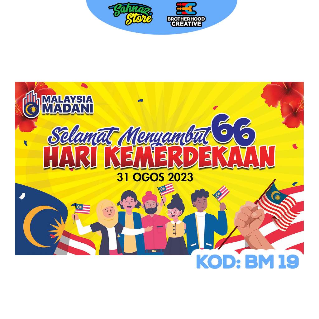 Banner merdeka malaysia madani 2023 - 66tahun merdeka | Shopee Malaysia