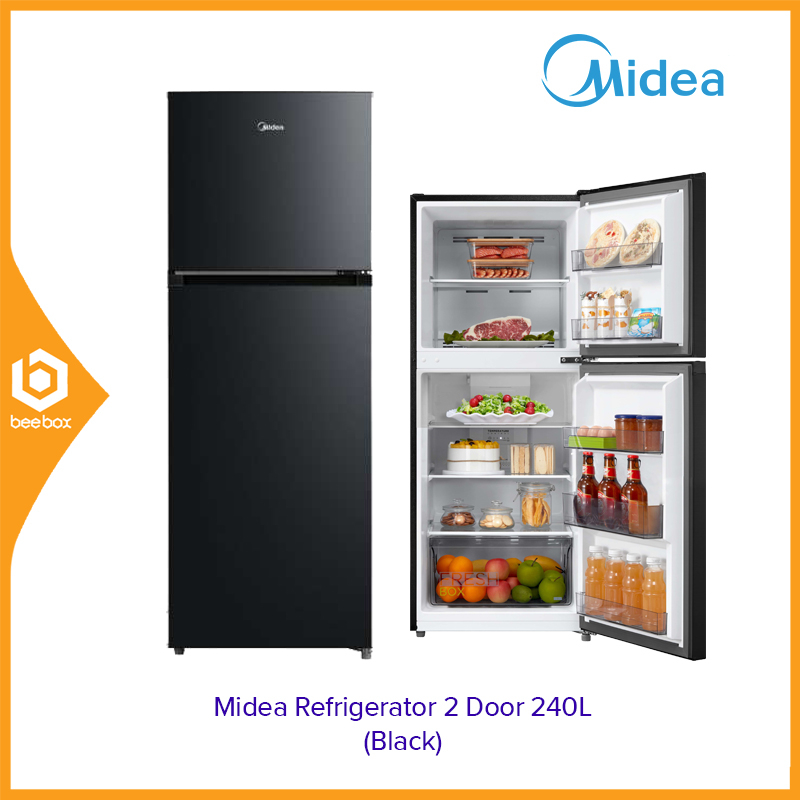 Midea [240L] 2 Door Refrigerator (Black) - MDRT306MTB30 | Shopee Malaysia