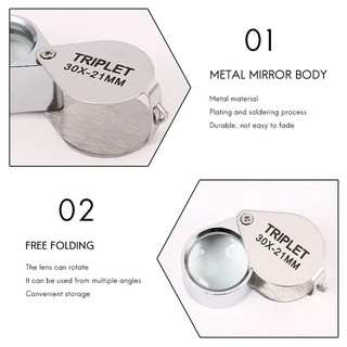 MKR Hand Lens 10x 20x 30x 21mm Loupe Geological Magnifier Triplet ...