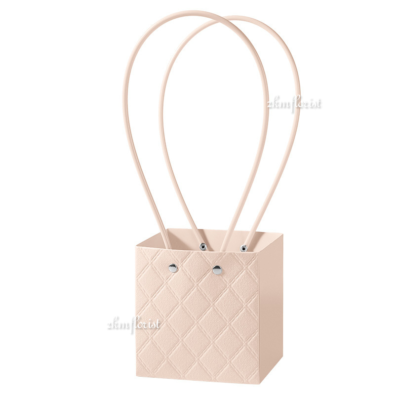 MACAROON TOTE BAG Rectangular Shaped Flower Paper Chain Handle Doorgift ...