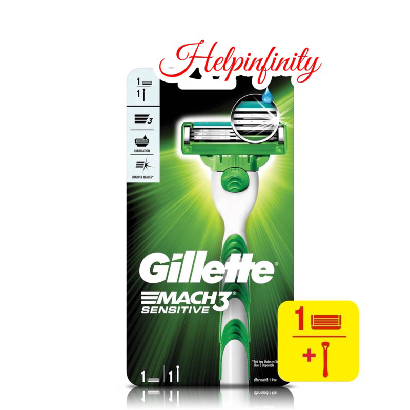 Gillette Mach3 Sensitive Razor + 1 Razor Cartridge | Shopee Malaysia