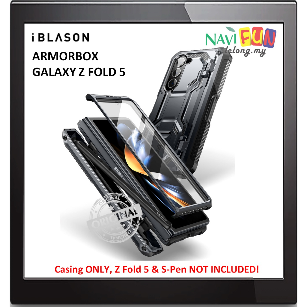 [ for Samsung Galaxy Z Fold 5 2023 ] i-Blason Armorbox Case Cover Hinge protection with S-Pen ...
