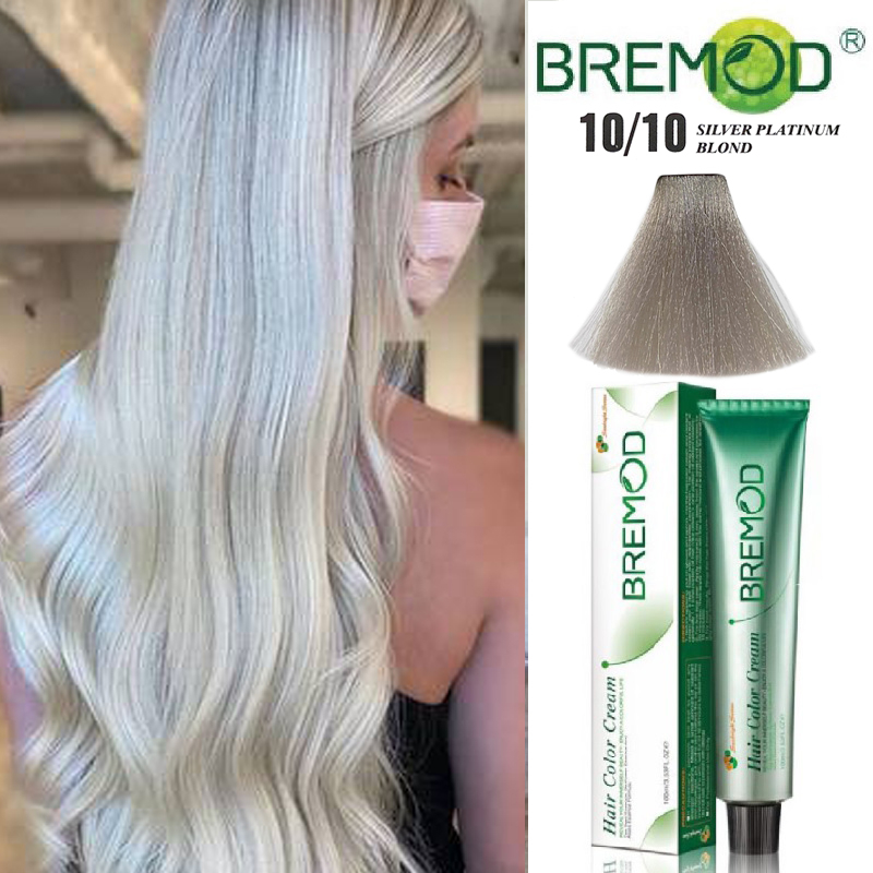 [HALAL] BREMOD Silver Platinum Blond 10/10 Professional Use Hair Color ...
