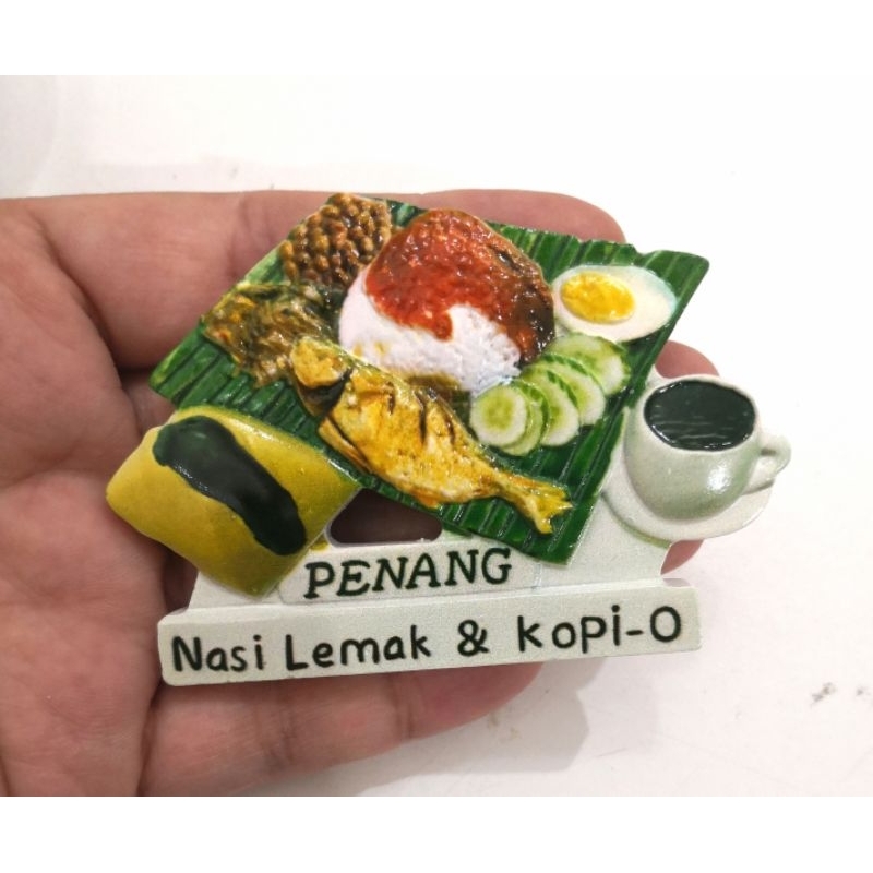 Penang Food Fridge Magnets ~ Roti Canai, Char Koey Teow, Nasi Lemak ...