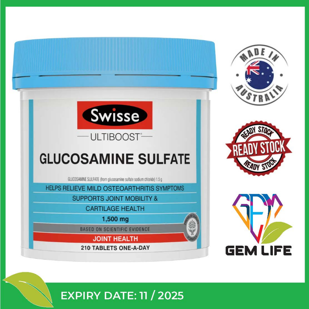 Swisse Glucosamine Sulfate 1,500mg 210 Tablets (Expiry Date: Jul 2026) | Shopee Malaysia
