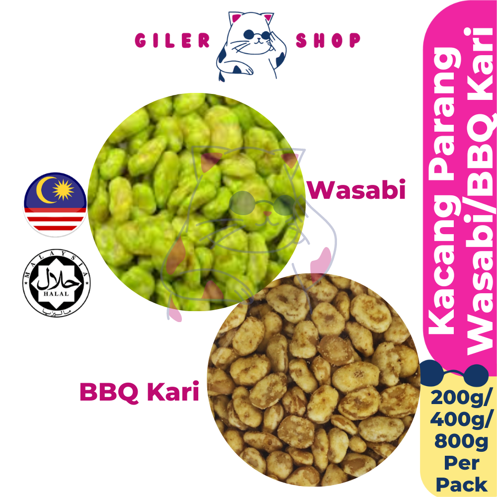 Kacang Parang Wasabi BBQ Kari 200g 400g 800g BULK PACK Kacang Wasabi ...
