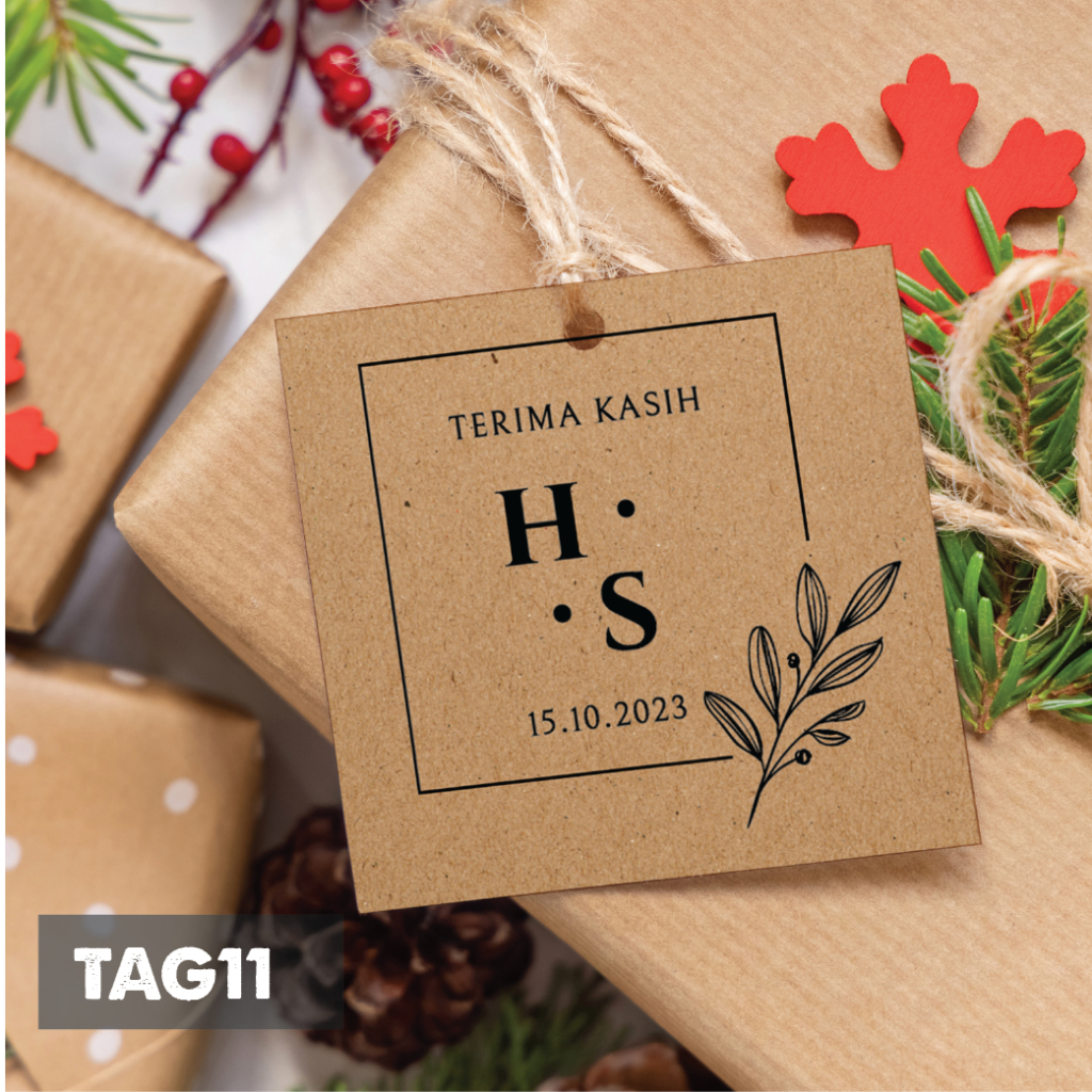 Customised Kraft Tag Label Doorgift (Kahwin/Aqiqah/Wedding/Nikah ...