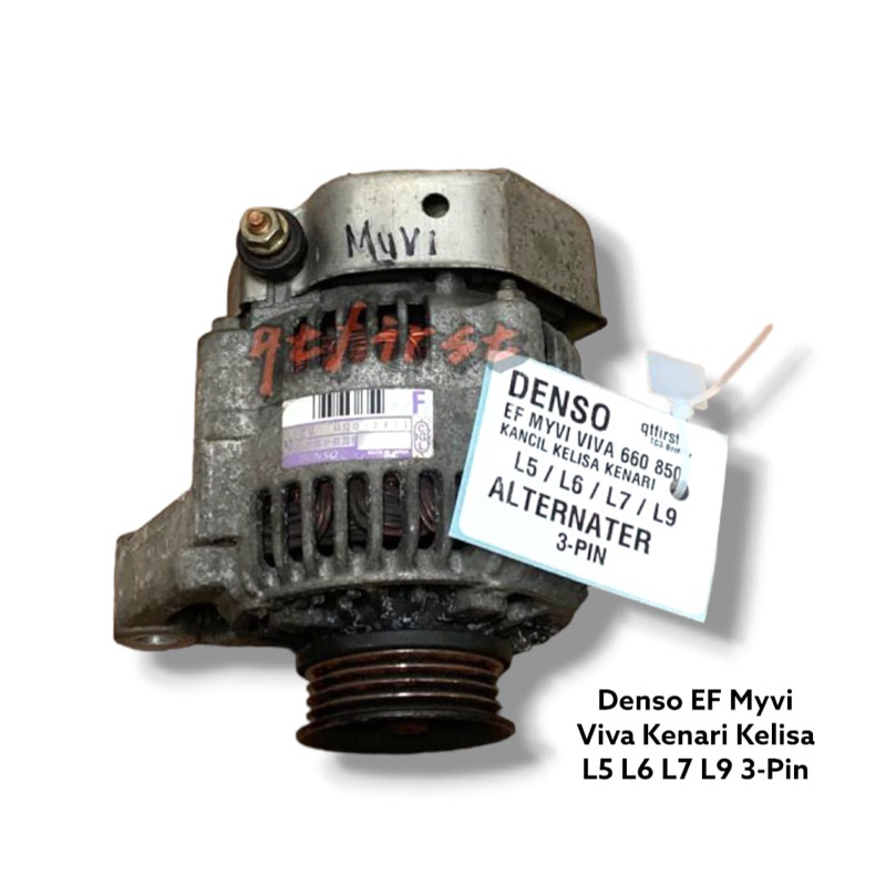 Myvi Old model ORIGINAL USED made in japan Denso 3-Pin Alternator ...