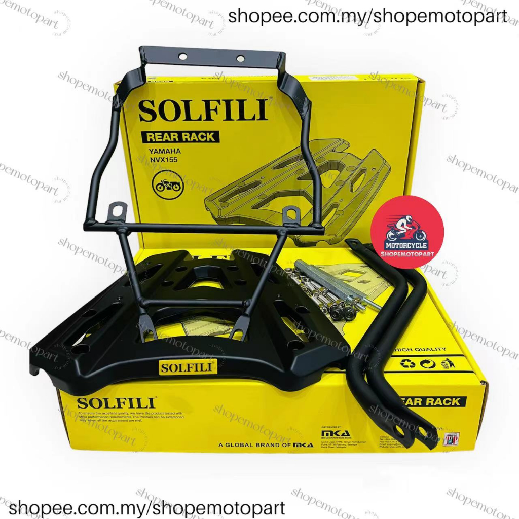 SOLFILI NVX155 NVX 155 REAR RACK ALLOY FOR FIX BOX (RCB RACING BOY ...