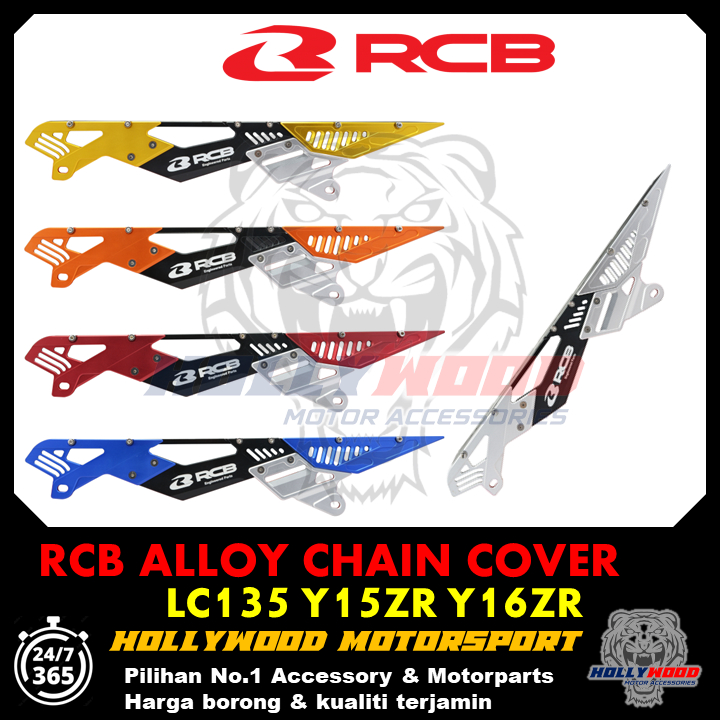 RCB COVER RANTAI LCV8 LC135 Fi CNC / ALLOY CHAIN COVER RACING BOY ...