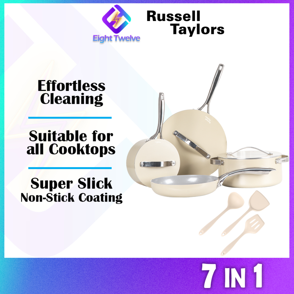 RUSSELL TAYLORS Ceramic Non Stick Cookware Set | CW-3 | Shopee Malaysia