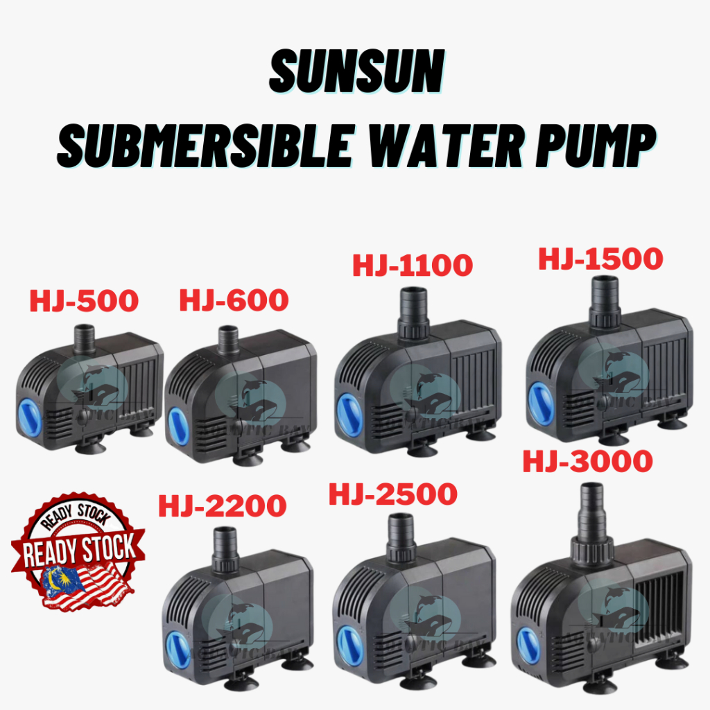 SUNSUN Aquarium Powerful Submersible WaterPump Suction HJ-500 HJ-600 HJ-1100 HJ-1500 HJ-2200 HJ ...