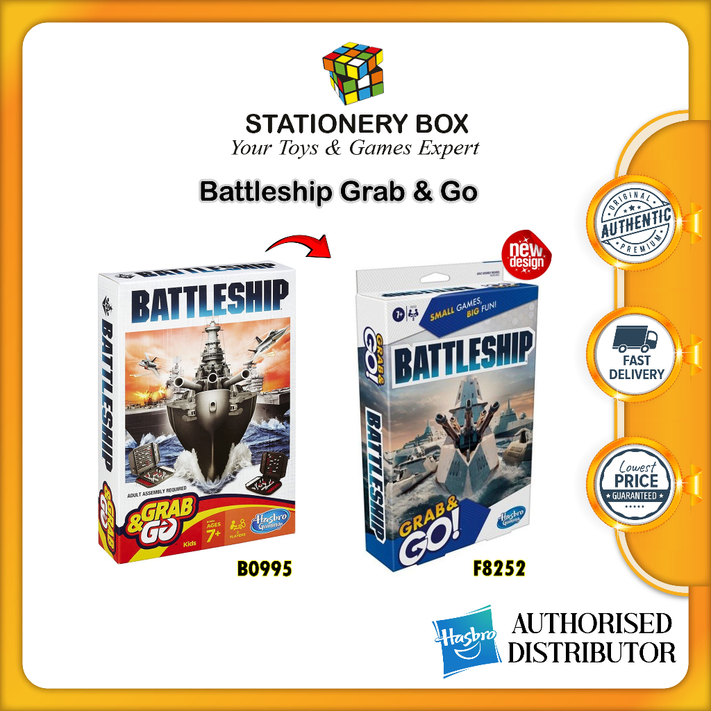 ORIGINAL - Hasbro Monopoly Battleship Grab And Go, 2 or more Players ...
