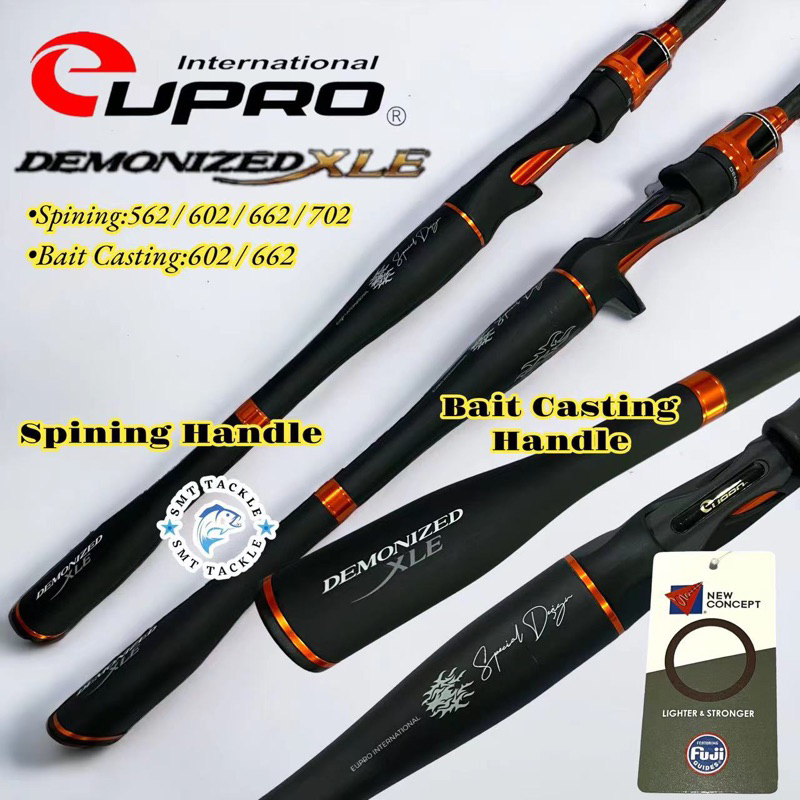 **Eupro Demonized XLE Baitcast & Spinning Fishing Rod BC Casting | Shopee Malaysia