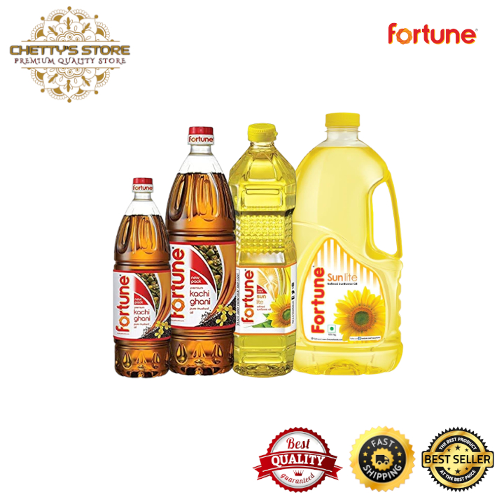 FORTUNE MUSTARD/ SUNFLOWER OIL (PURE MUSTARD EDIBLE OIL (KACHI GHANI ...