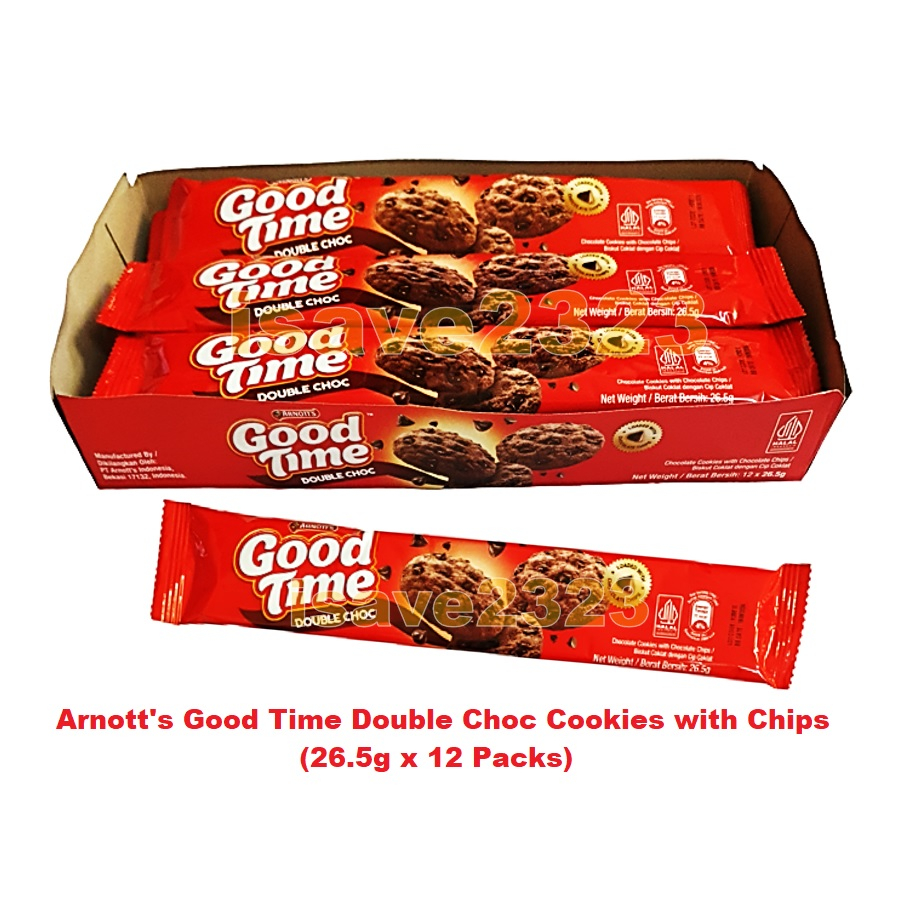 [HALAL] Arnott's Good Time Double Chocolate Cookies with Chocolate ...