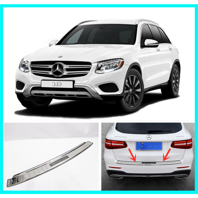 Mercedes Benz GLC Class W253 2012-2022 (CHROME) Rear Bumper Guard Trunk ...