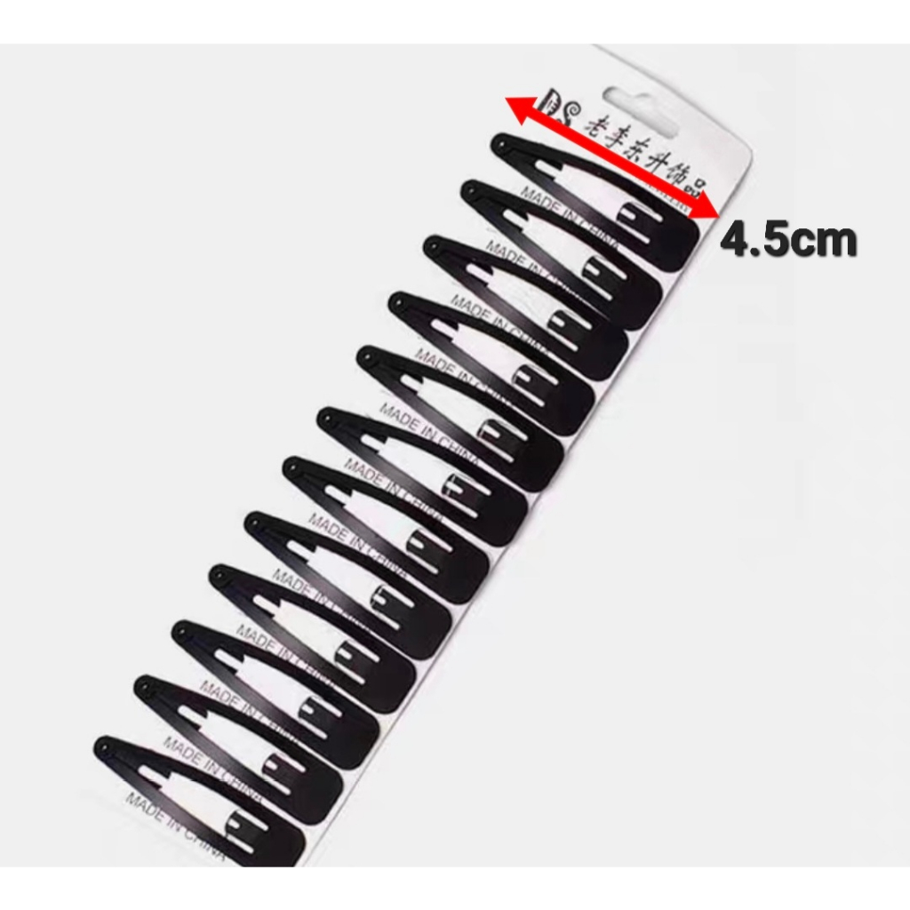 READY STOCK 】 ( 1 CARD 10PCS/12PCS ) ( BLACK COLOUR ) Titat Pin BB Hair ...