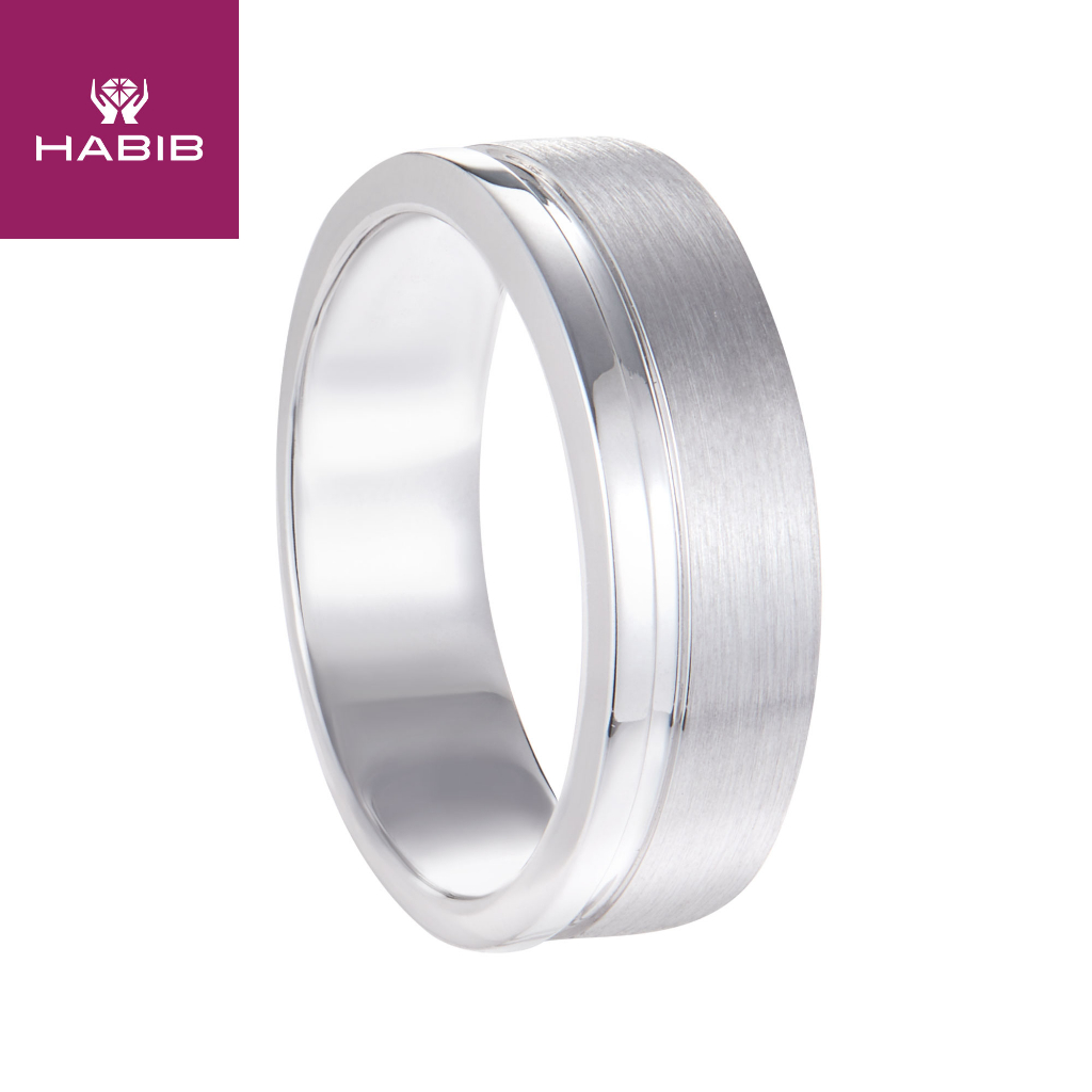 HABIB Men's Ring in 925 Silver Palladium 093250121(PLD) | Shopee Malaysia