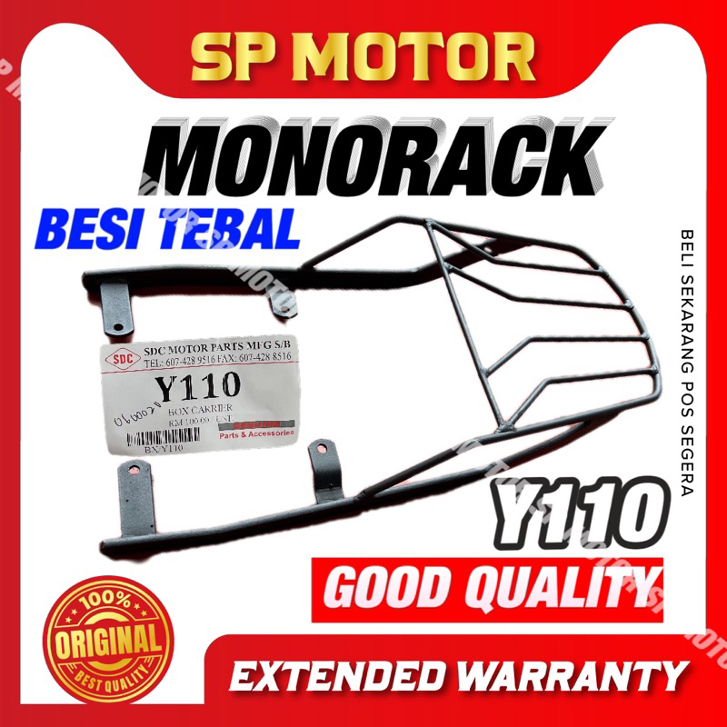 Yamaha Y110 Y110SS Box Carrier Monorack MONO RACK Y110 SS SS110 Y110SS BOX CARRIER BESI TOP RACK ...