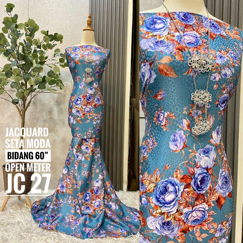 kain SETA MODA JACQUARD EMBOSSED harga untuk sepasang 3.5 meter ...