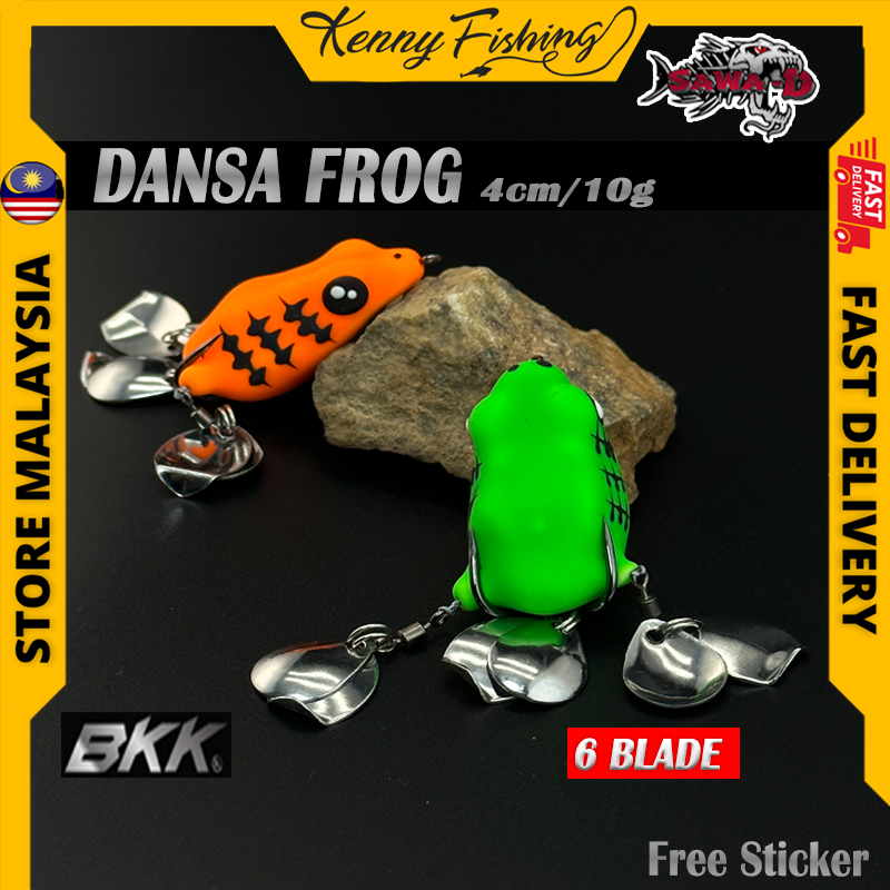 Sawa-D Dansa Soft Frog | 4cm 10cm | 6 Blade Umpan Tiruan Thailand Katak ...