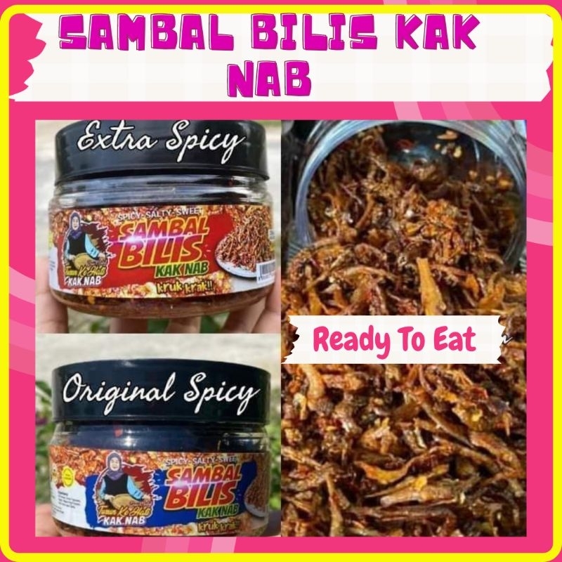 Sambal Bilis Kak Nab Extra Spicy & Original | Shopee Malaysia