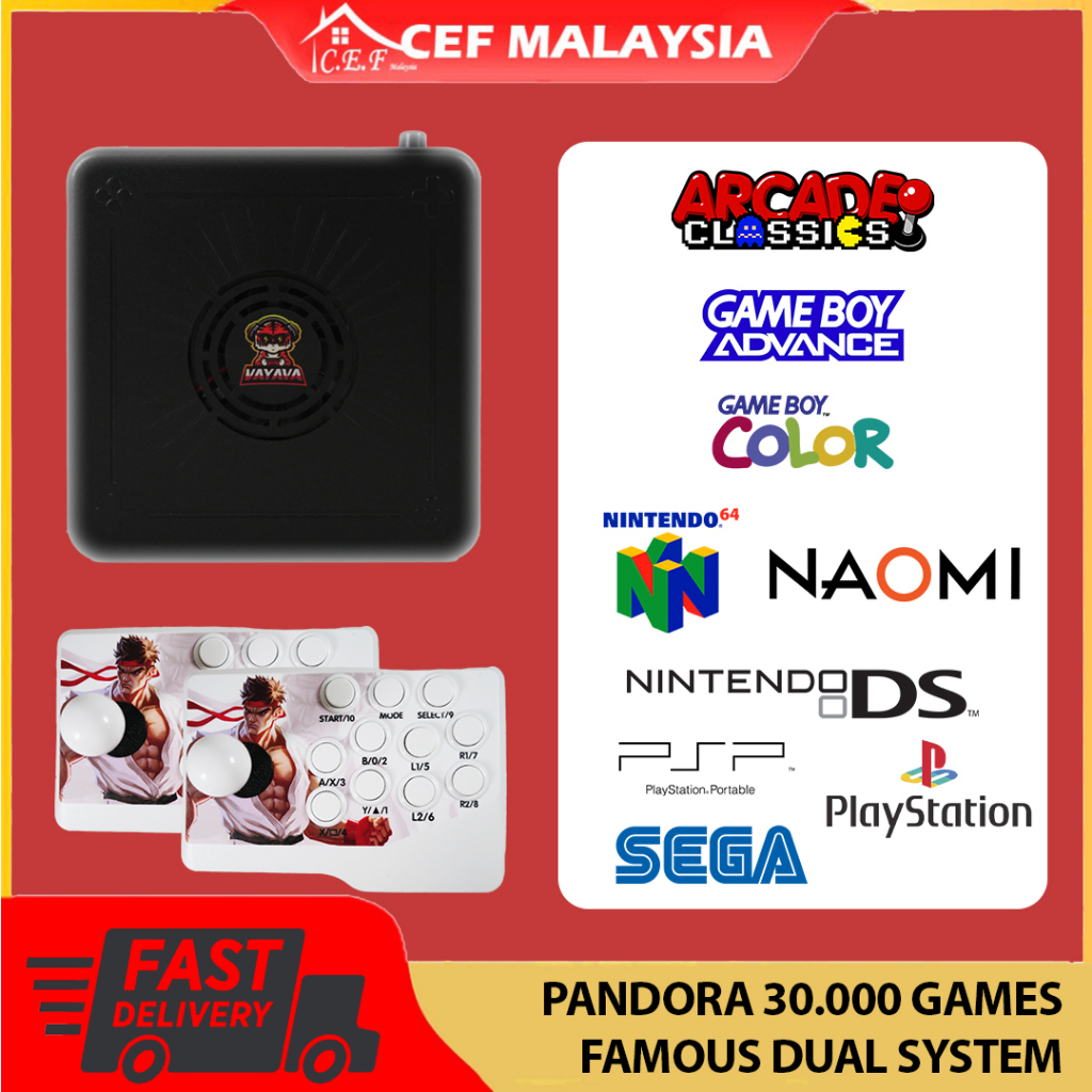 (Ready Stock)128GB Android TV box + GAME BOX PANDORA 2in1 4K HD Game ...