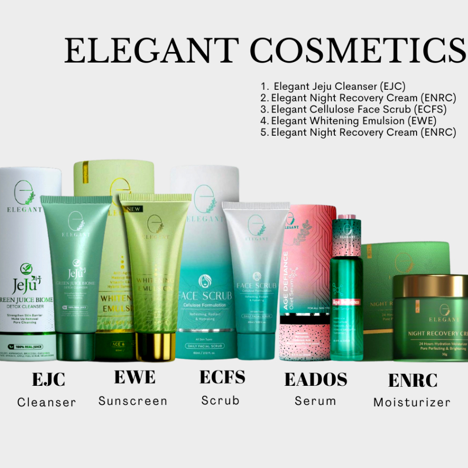 E.L.E.G.A.N.T WHITENING EMULSION SUNSCREEN &ELEGANT NIGHT RECOVERY ...