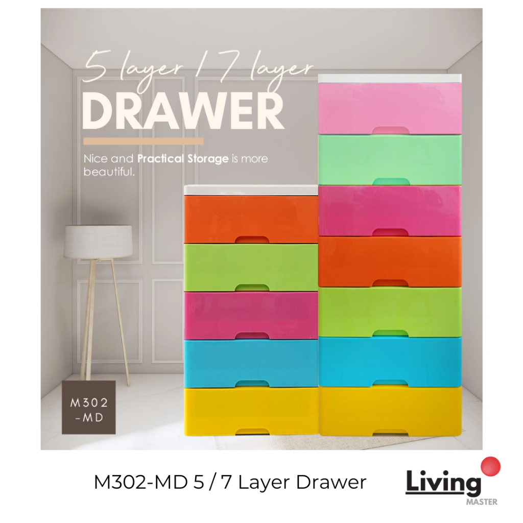 Large Capacity 5 / 7 Layer Drawer Big Storage Drawer Clothes Organizer ...