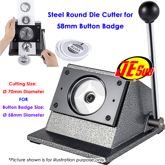Paper Die Die Cutter For 25mm - 58mm Button Badge Round Die Cutter ...