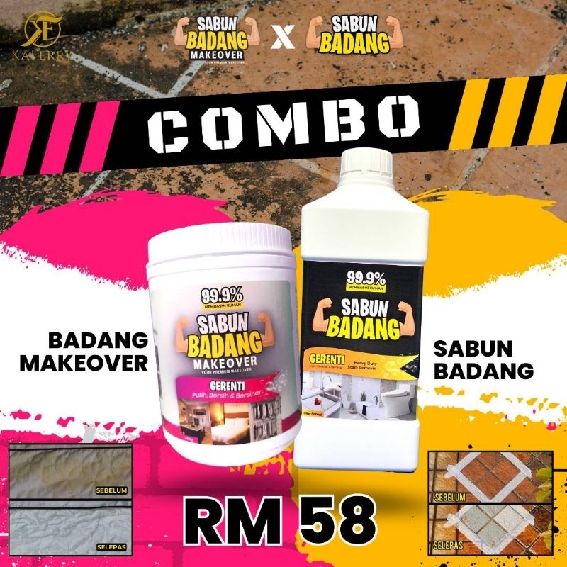 🔥HOT ITEM🔥COMBO SABUN BADANG MAKEOVER FABRIK KERAK KUALI TAHI LALAT ...