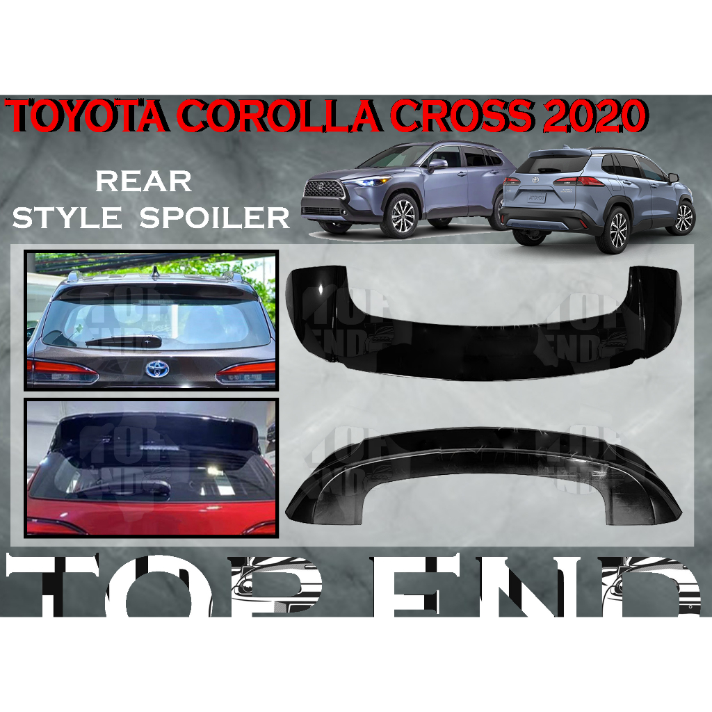 TOYOTA COROLLA CROSS 2020-2022 REAR TRUNK SPOILER WITH PIANO BLACK ABS ...