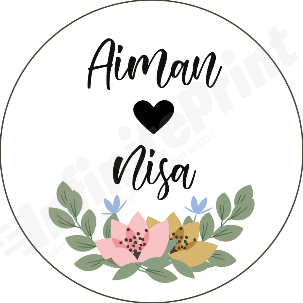 100 PCS - Sticker Doorgift / Kahwin / Tunang / Aqiqah Simple Label ...