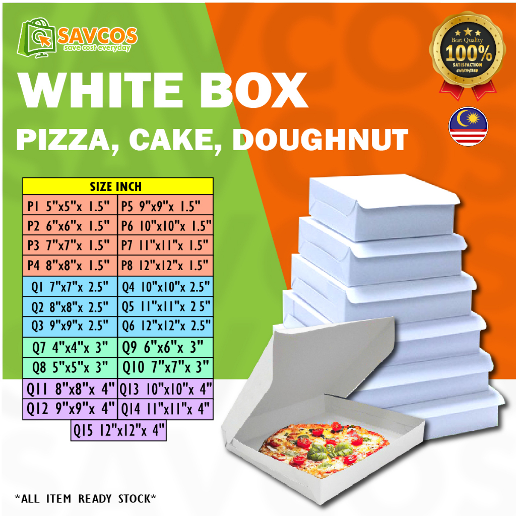 🔥CHEAPEST in SHOPEE🔥 Cake Box / Pizza Box / Kotak Kuih Talam / Kotak ...