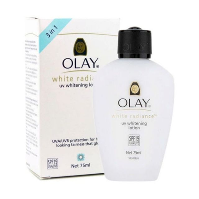 OLAY WHITE RADIANCE UV WHITENING LOTION SPF 19 UVA / UVB LOOKING ...
