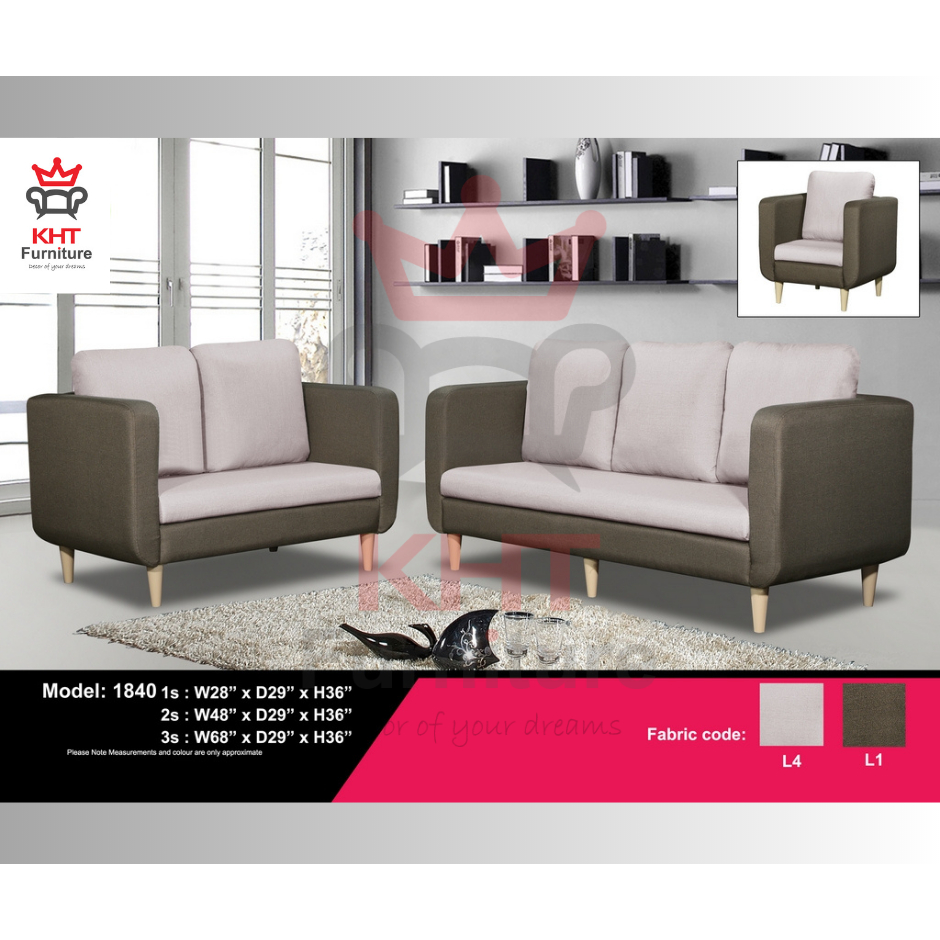 (KL & Selangor) Fabric Modern Sofa 1, 2 and 3 Seater Full Set Sofa 1840 ...