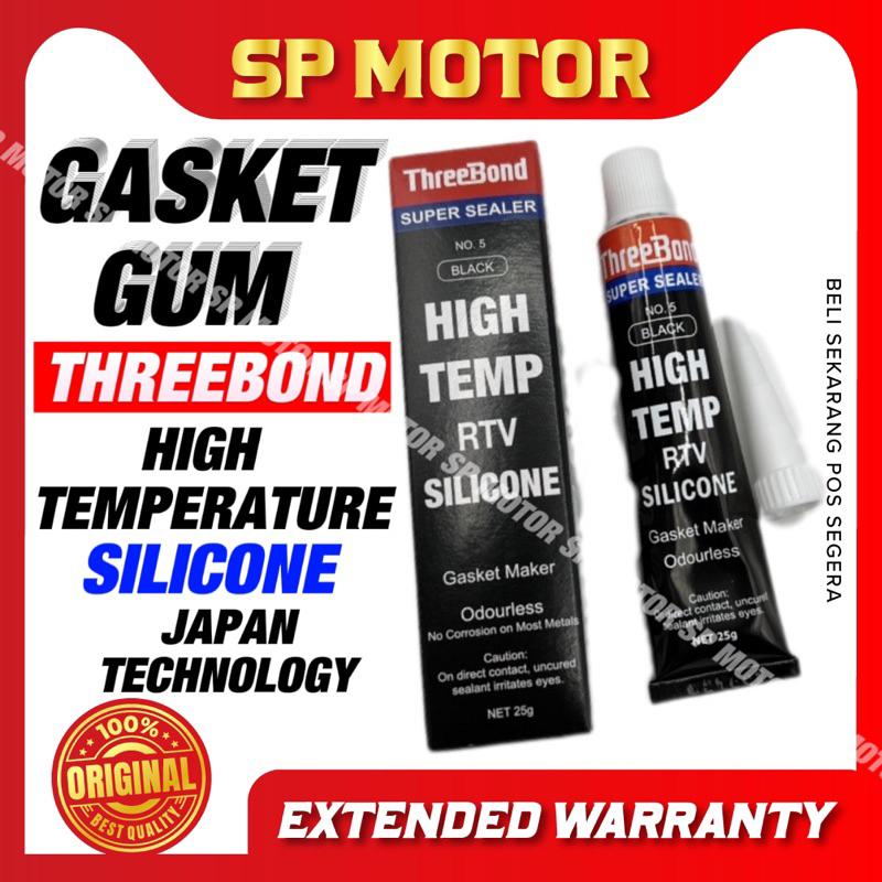 THREEBOND High Temp Temperature Gasket Gum RTV Silicone Odourless 100g ...