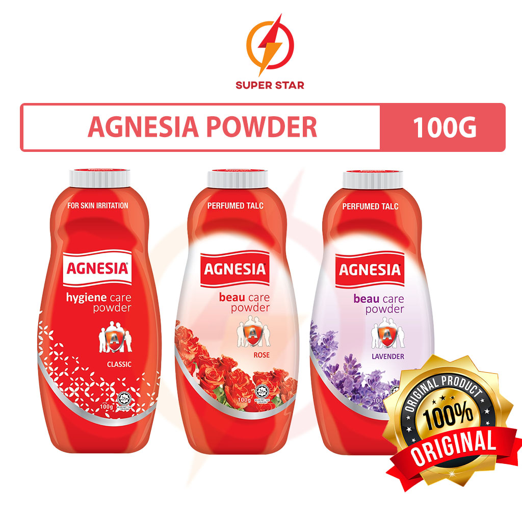 Agnesia Antiseptic Powder / Talcum 100g | Shopee Malaysia