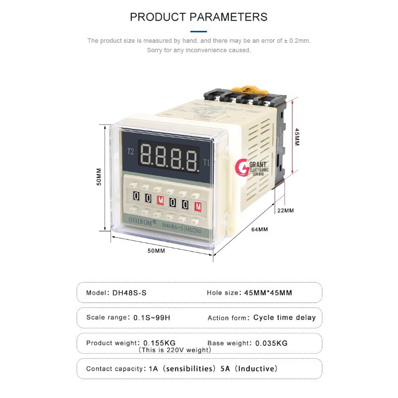 DH48S-S Digital AC 220V Precision Programmable Time Delay Relay With Socket Base Timer | Shopee ...