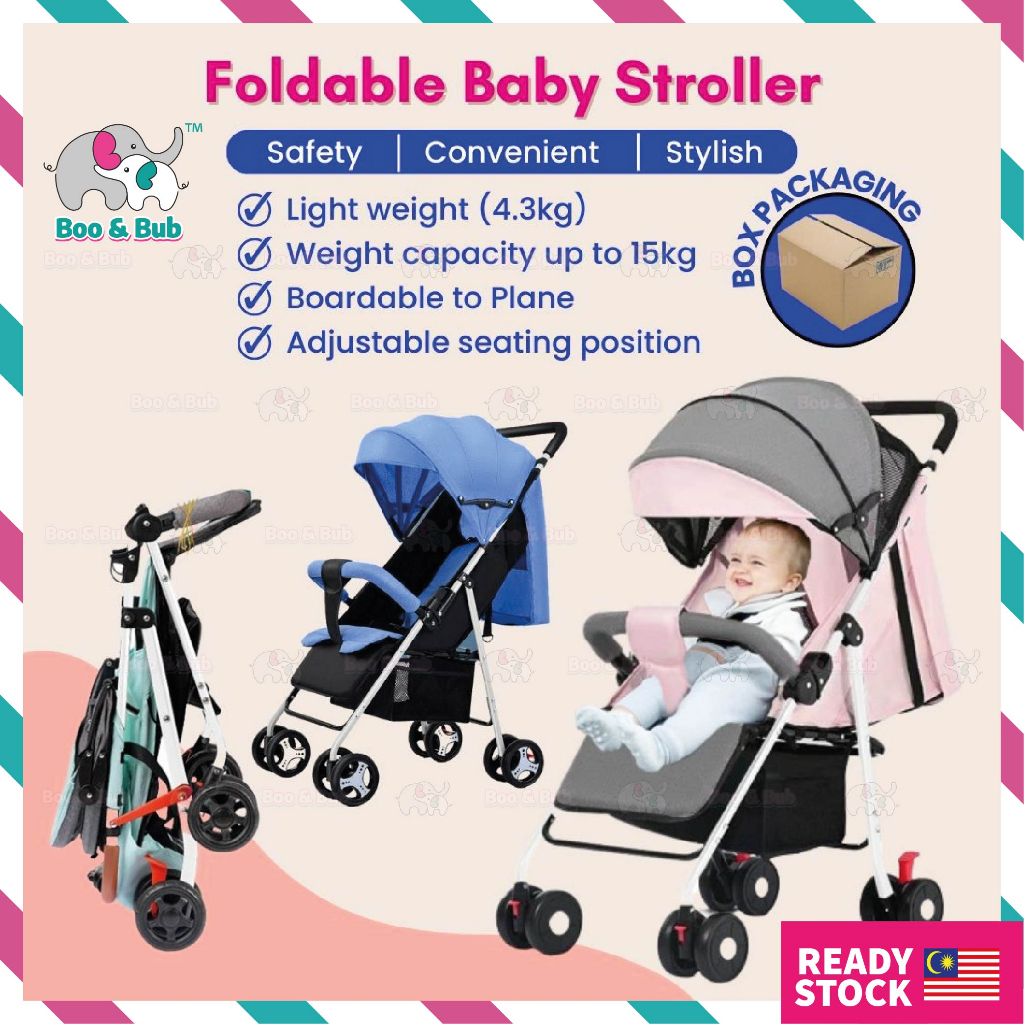 Boo&Bub Multifunction light weight foldable compact baby stroller ...