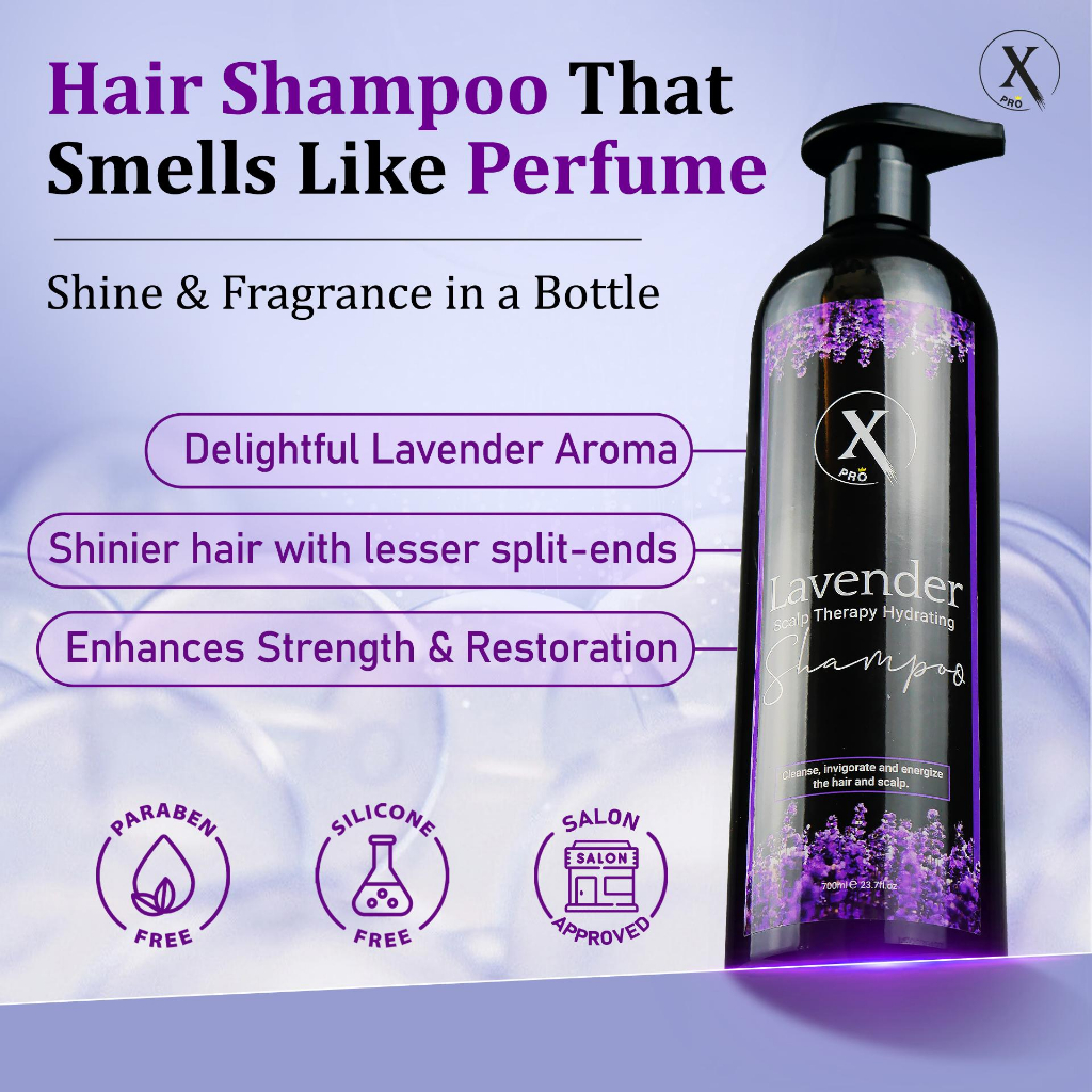 X PRO Lavender Scalp Therapy Hydrating Shampoo 700ml I Silicone Free ...