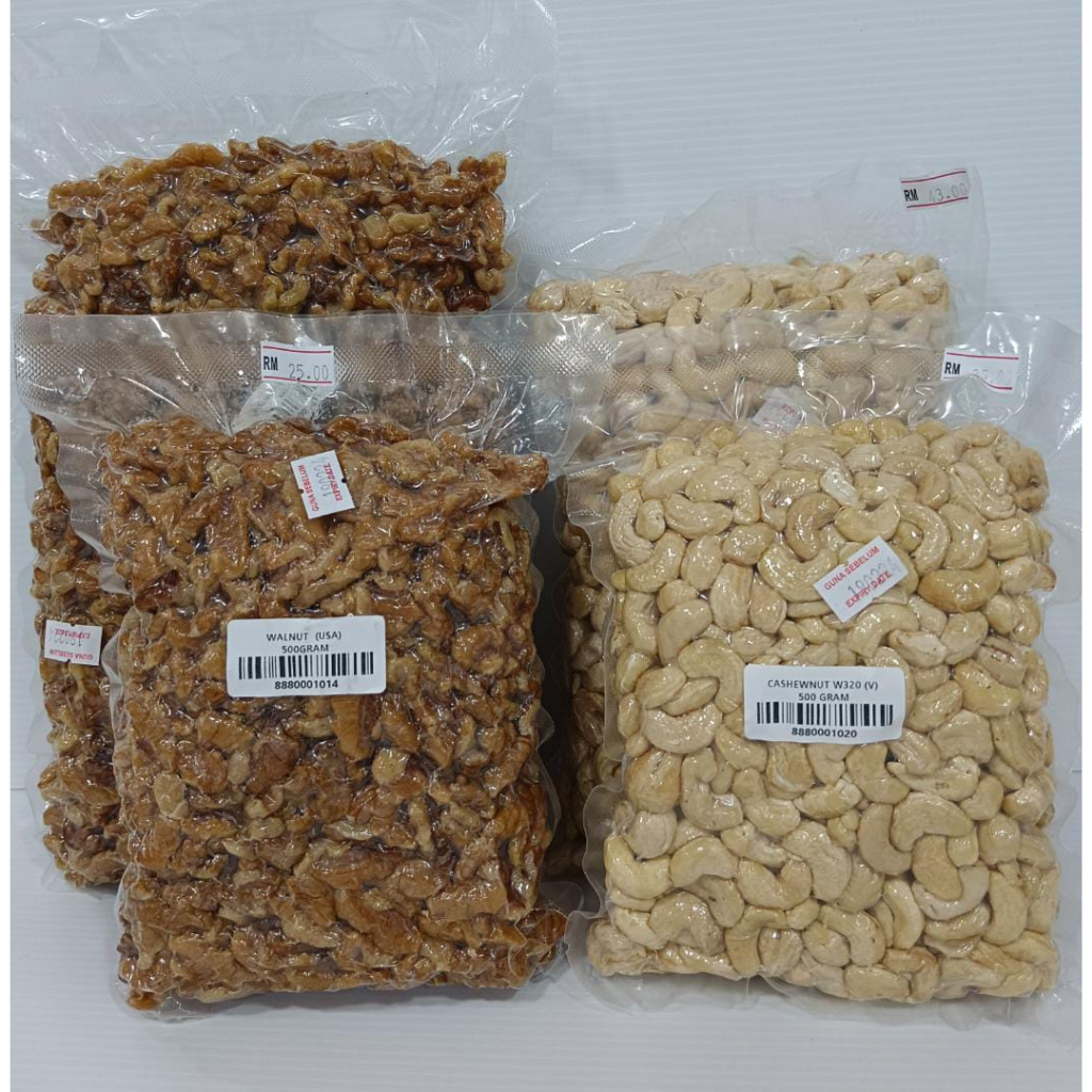 CASHEWNUT, WALNUT - 500GM/1KG | Shopee Malaysia